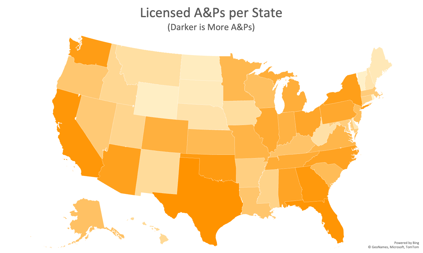 A&P Hiring Shortages Ranked by State - FoveaTalent.com